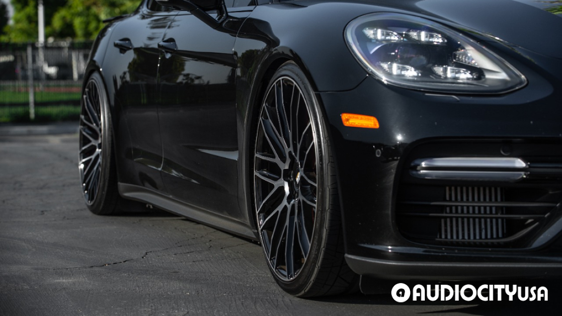 2017 Porsche Panamera on 22" Savini Wheels BM13 Gloss Black with DDT ...