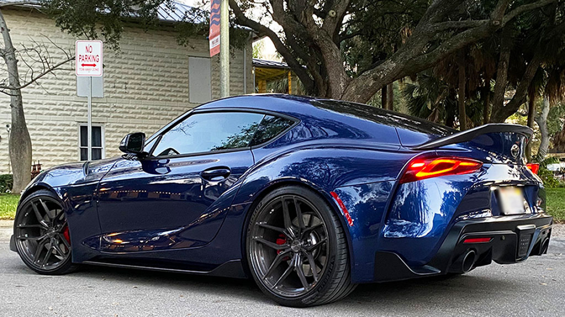 2020 Toyota Supra on 20" Stance Wheels SF03 Brushed Titanium | Gallery | AudioCityUSA