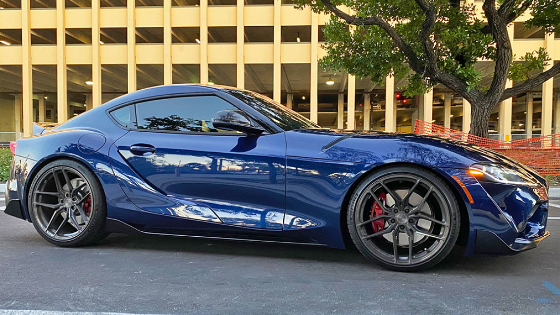 2020 Toyota Supra on 20" Stance Wheels SF03 Brushed Titanium | Gallery ...