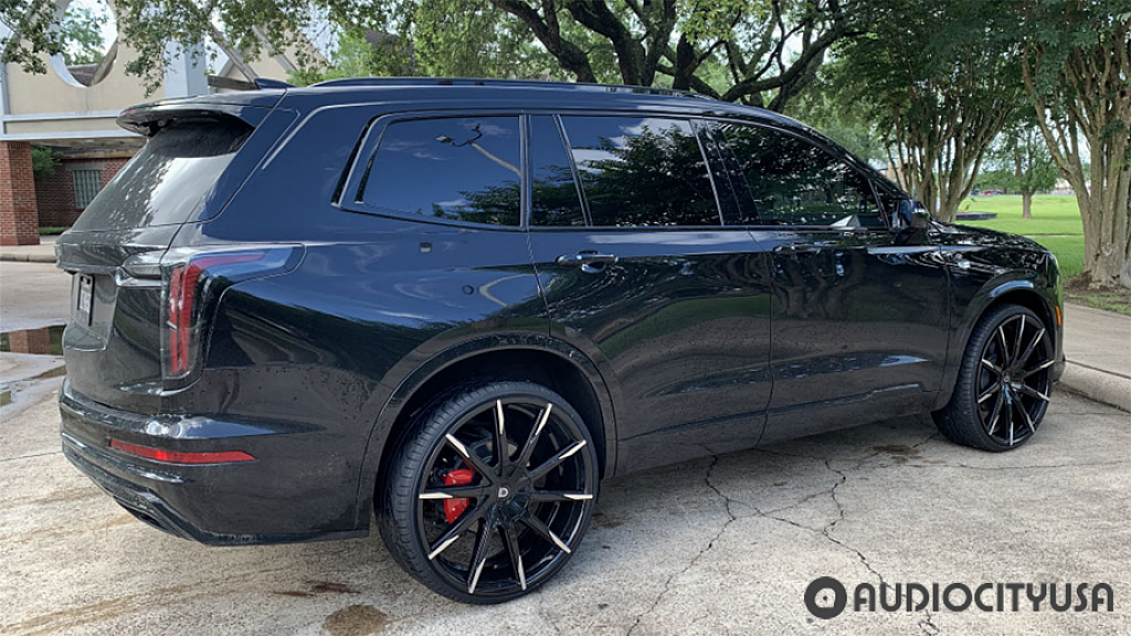 2021 Cadillac XT6 on 24" Lexani Wheels CSS-15 Black with Machined Tips ...