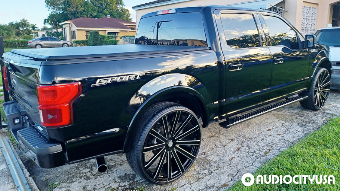 2018 Ford F-150 on 28" Velocity Wheels VW12 Black Milled | Gallery ...