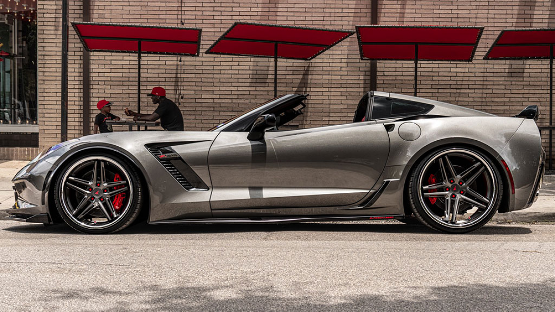 2019 Chevrolet Corvette on 20" Ferrada Wheels CM1 Matte Graphite with ...