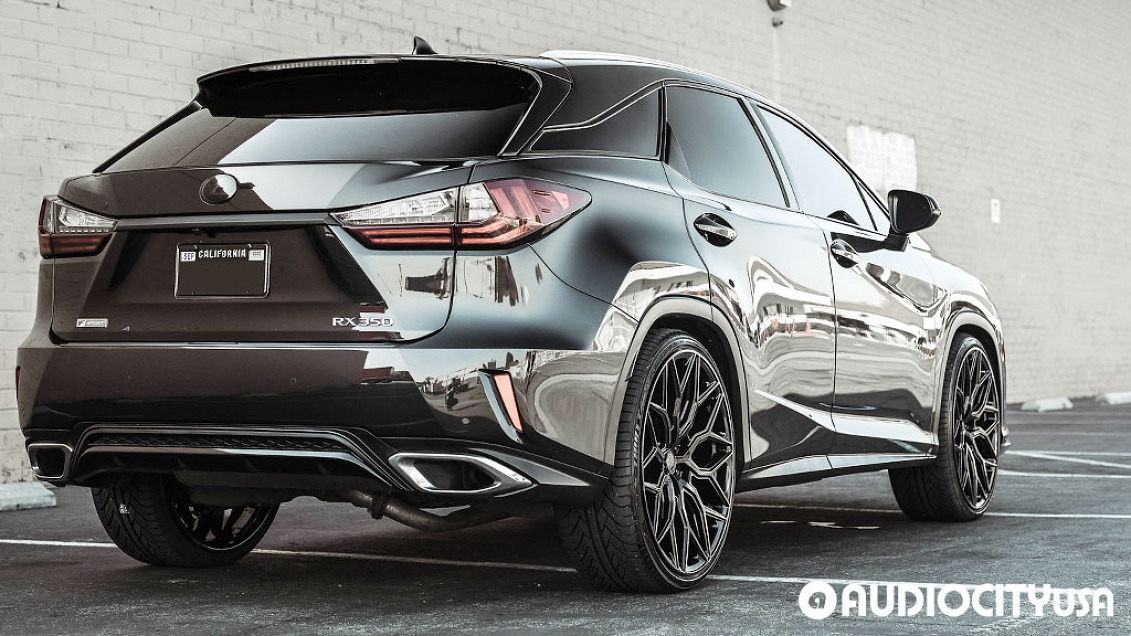 2017 Lexus RX Series on 24" Vossen Wheels HF-2 Custom Gloss Black ...