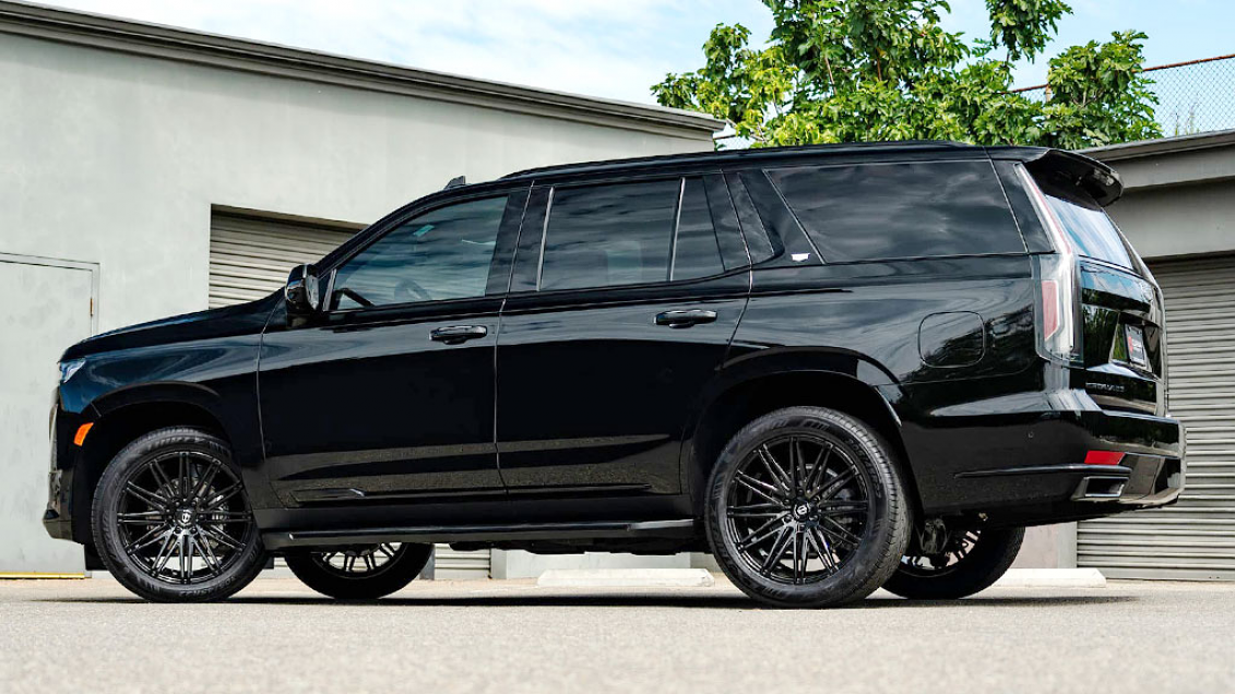 2021 Cadillac Escalade on 22" Curva Wheels C48 Gloss Black | Gallery ...