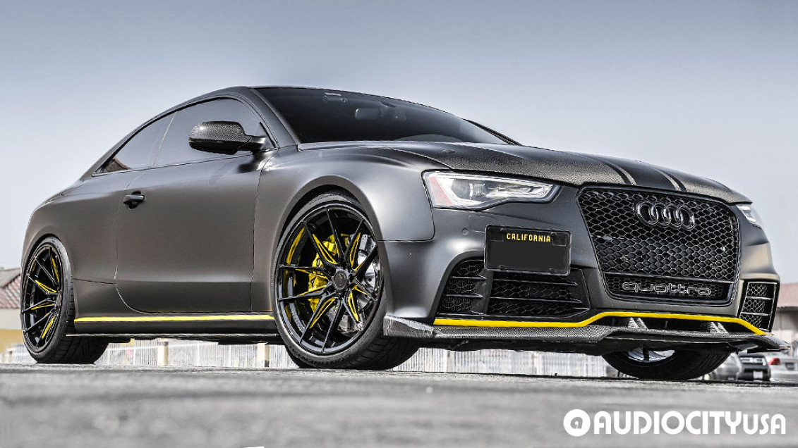 2015 Audi RS5 on 20" Vertini Wheels RFS1.8 Gloss Black with Custom ...
