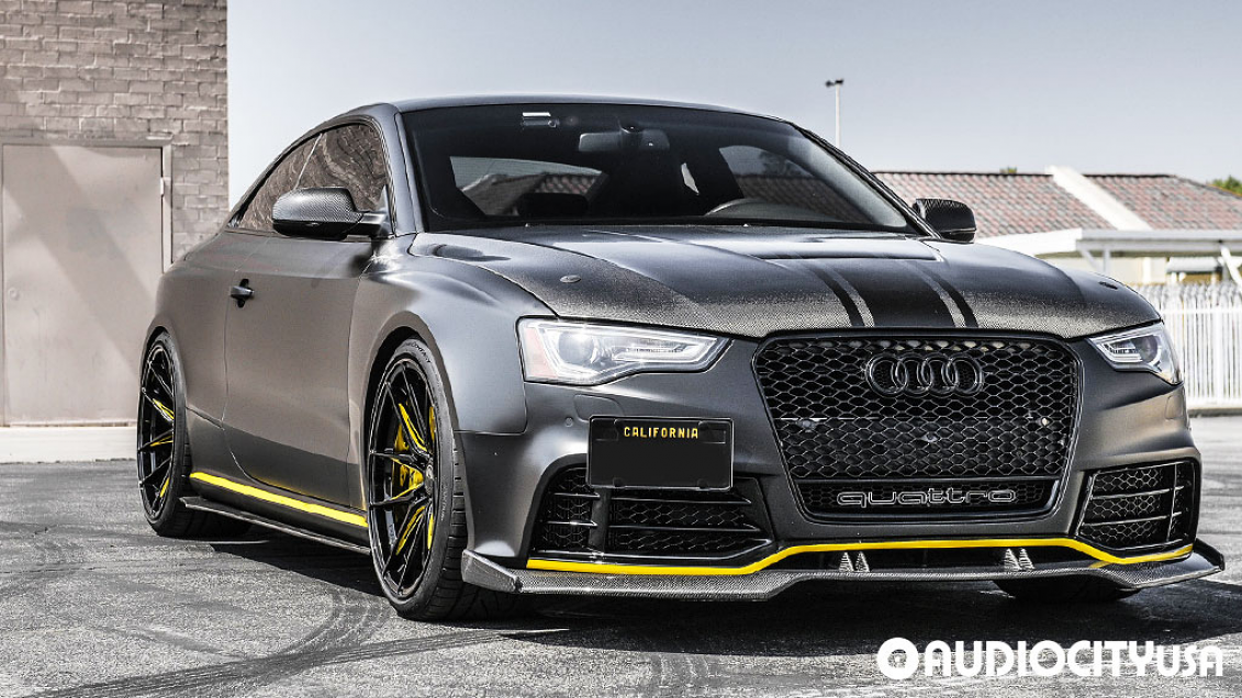 2015 Audi RS5 on 20" Vertini Wheels RFS1.8 Gloss Black with Custom ...