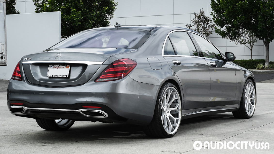 2018 Mercedes-Benz S-Class on 22" AZAD Wheels AZ99 Silver with Chrome ...
