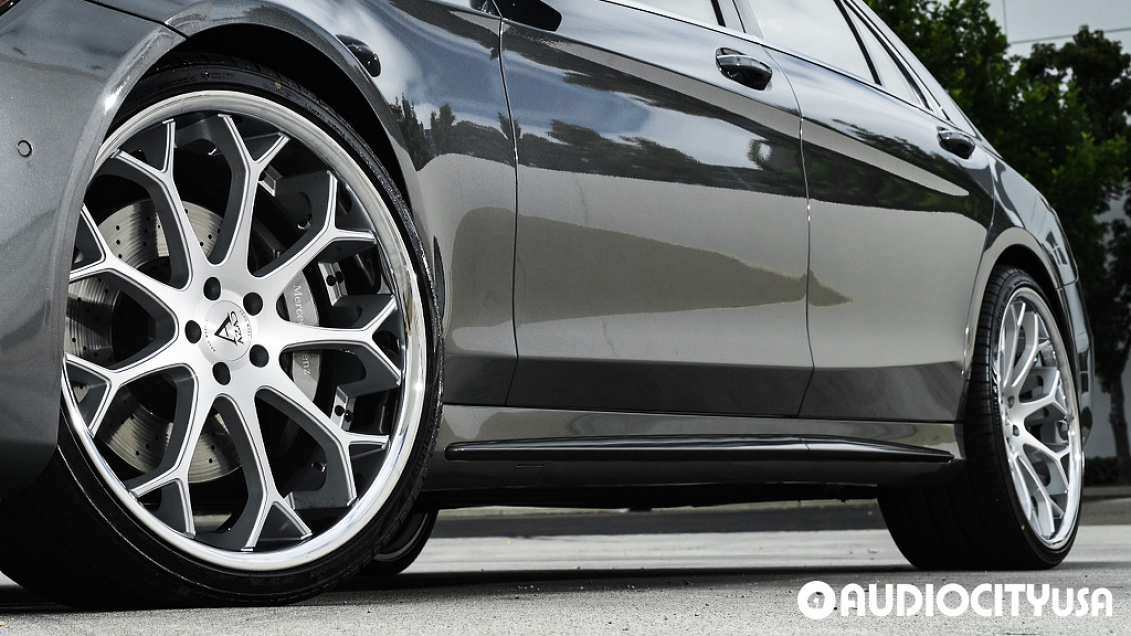 2018 Mercedes-Benz S-Class on 22" AZAD Wheels AZ99 Silver with Chrome ...