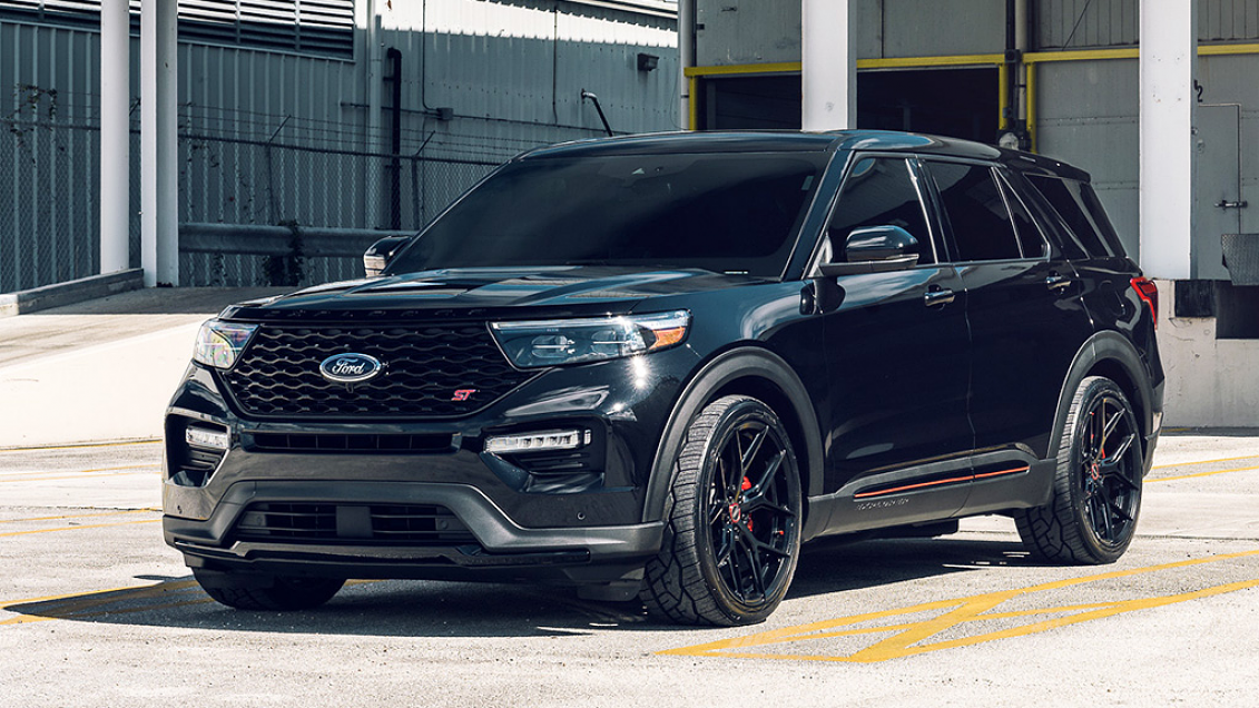 2021 Ford Explorer on 22" Vossen Wheels HF-5 Gloss Black | Gallery ...