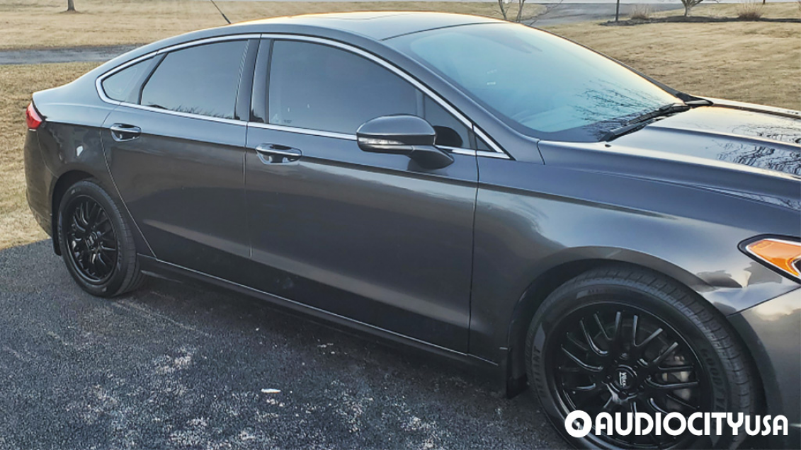 2017 Ford Fusion on 18" Voxx Wheels Lago Gloss Black | Gallery ...