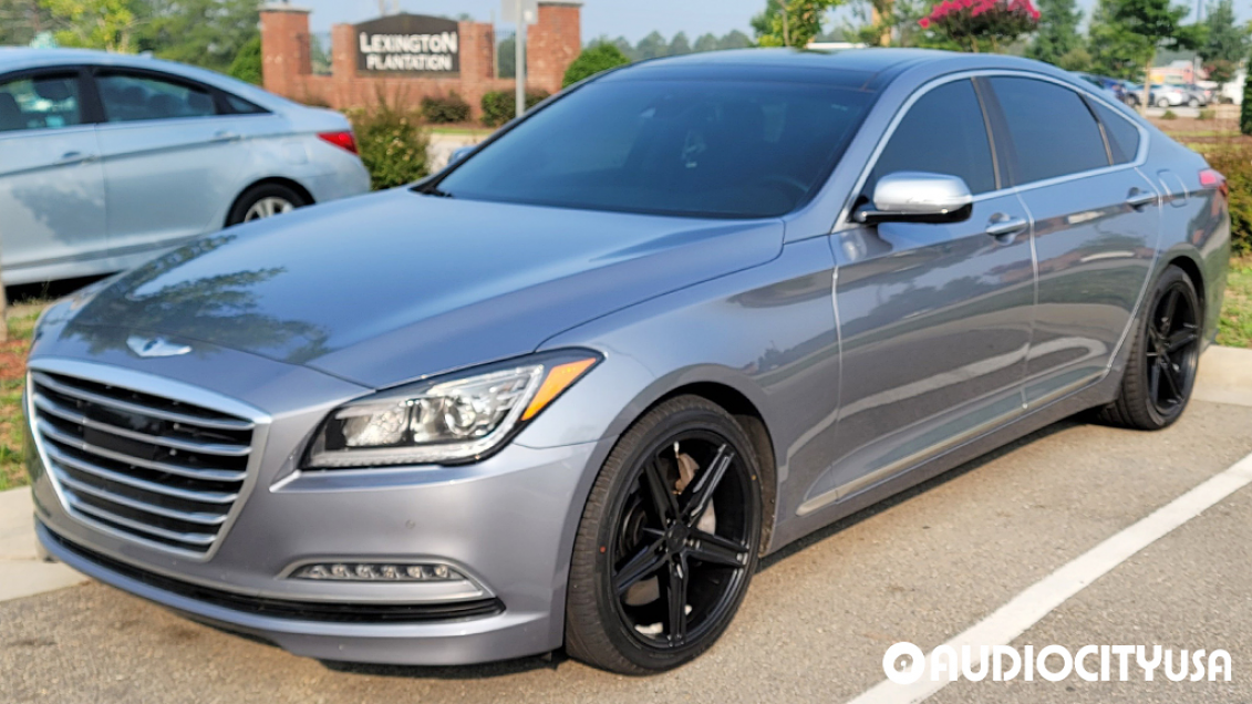 2015 Hyundai Genesis on 19" VERDE Wheels V09 Spry Satin Black | Gallery ...
