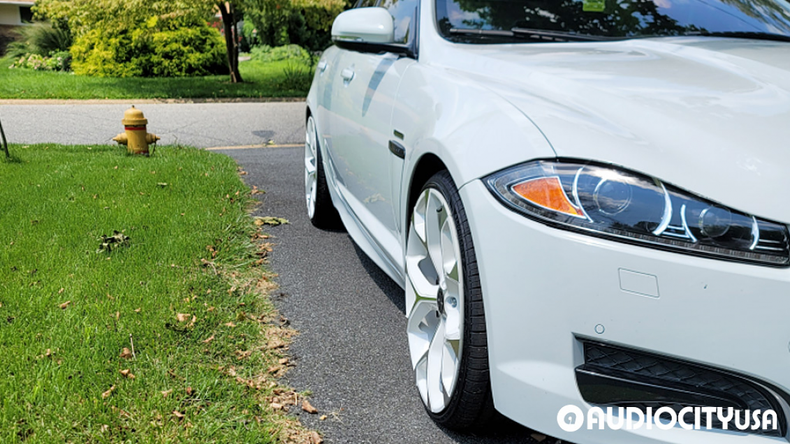 2015 Jaguar XF on 22" Xcess Wheels X05 5 Flake White Machined | Gallery ...