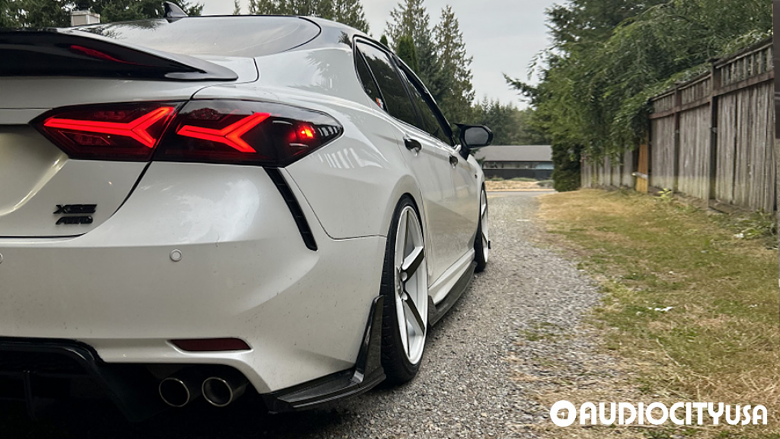 2021 Toyota Camry on 20" AC Wheels AC07 Gloss Black with Custom White ...