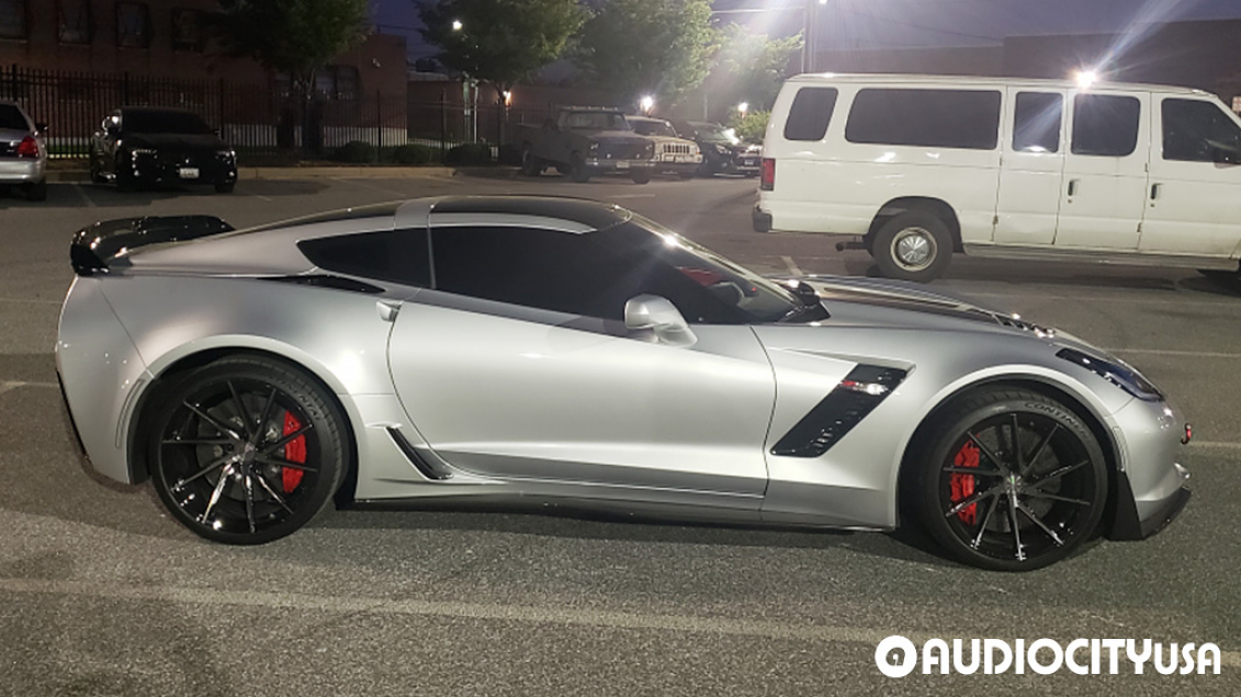 2017 Chevrolet Corvette Z06 on 19" Stance Wheels SF01 Gloss Black ...