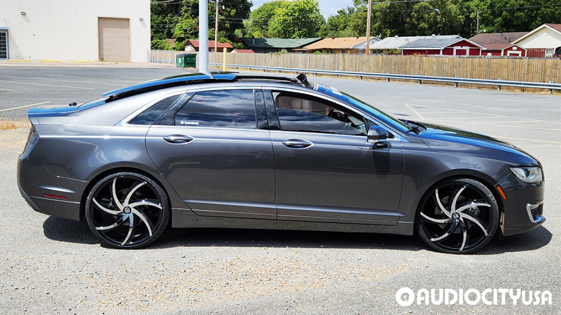 2017 Lincoln MKZ on 22" Massiv Wheels 920 Turbino Black with Chrome ...