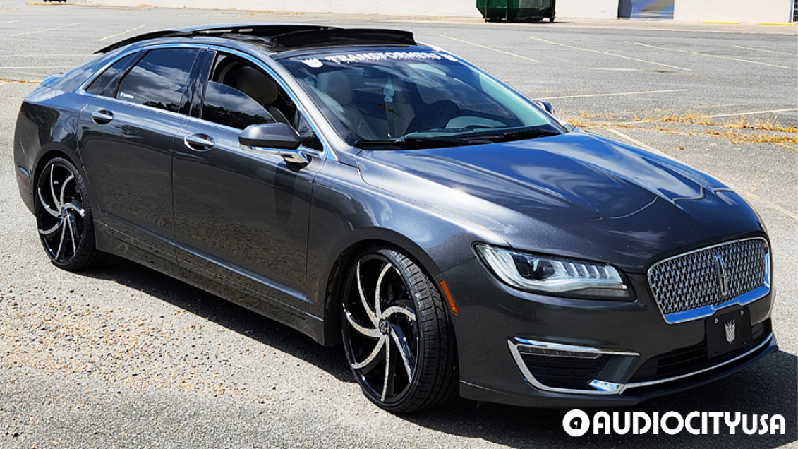 2017 Lincoln MKZ on 22" Massiv Wheels 920 Turbino Black with Chrome ...