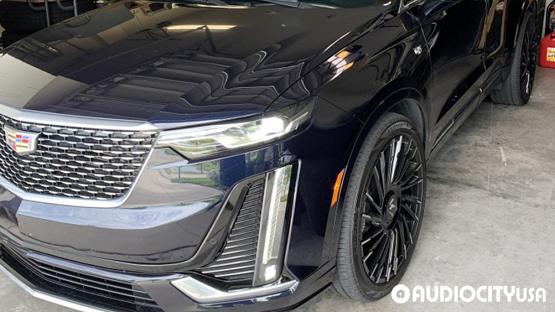 2021 Cadillac XT6 on 22" Lexani Wheels Wraith-XL Gloss Black Machined ...