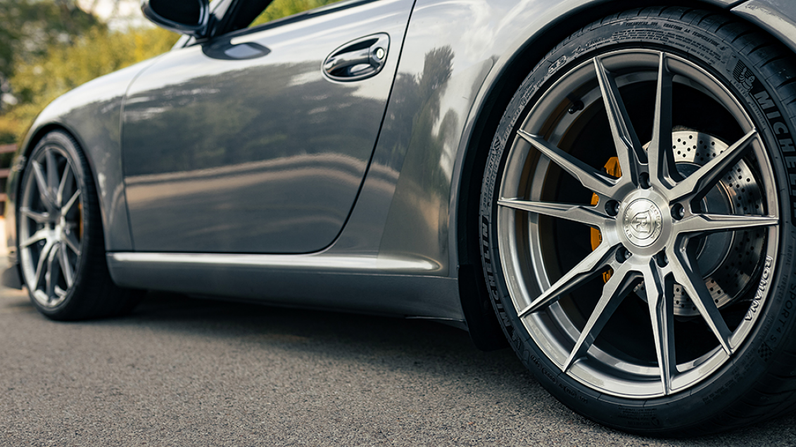 2022 Porsche 911 on 19" Rohana Wheels RFX2 Brushed Titanium | Gallery ...