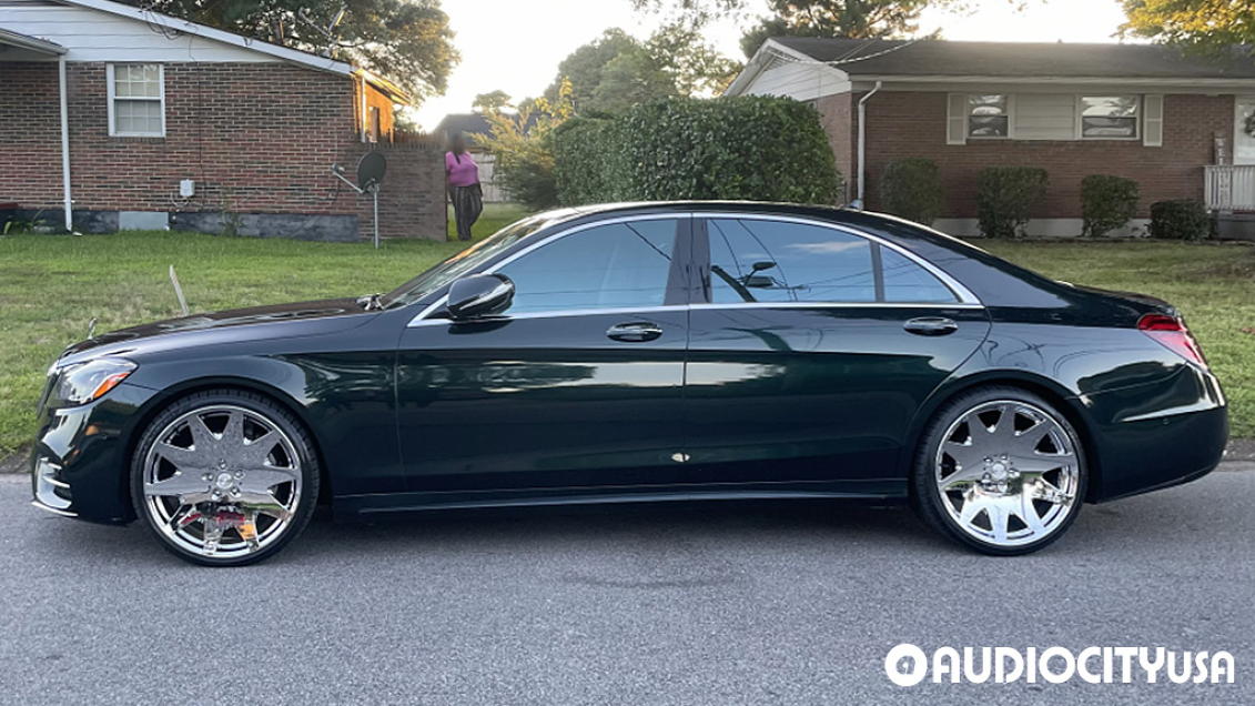 2018 Mercedes-Benz S-Class on 22" MRR Wheels HR3 Silver Machined with ...