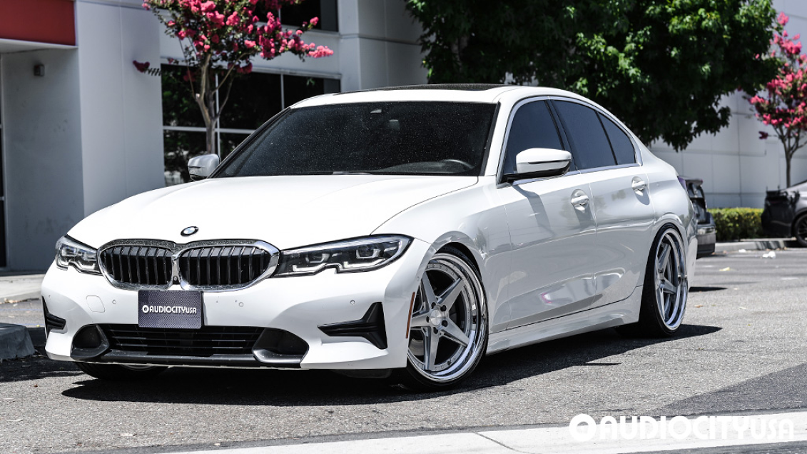 2019 BMW 3 Series on 20" Rennen Wheels CSL 7 Silver with Chrome Lip | Gallery | AudioCityUSA