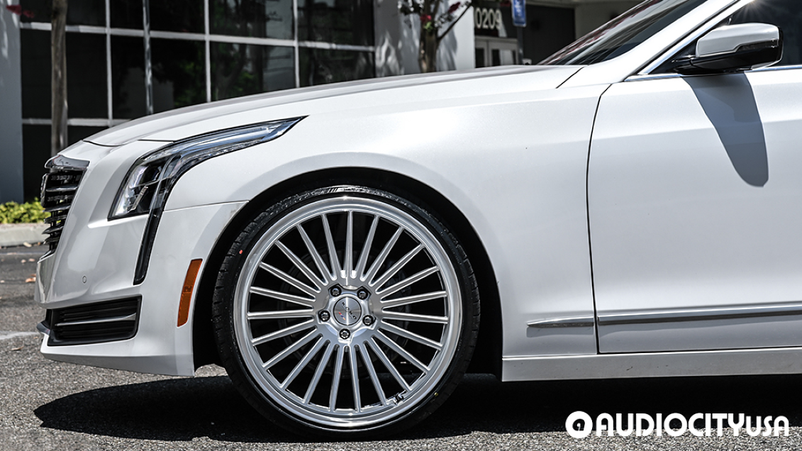 2016 Cadillac CT6 on 22" Koko Kuture Wheels Parlato Gloss Silver with ...