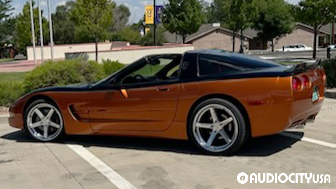 2004 Chevrolet Corvette on 19" Vertini Wheels RFS1.7 Silver Machined ...