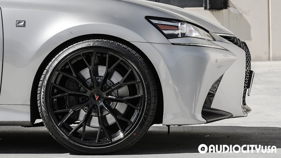 2019 Lexus GS Series on 20" Ferrada Wheels F8-FR9 Obsidian Black ...