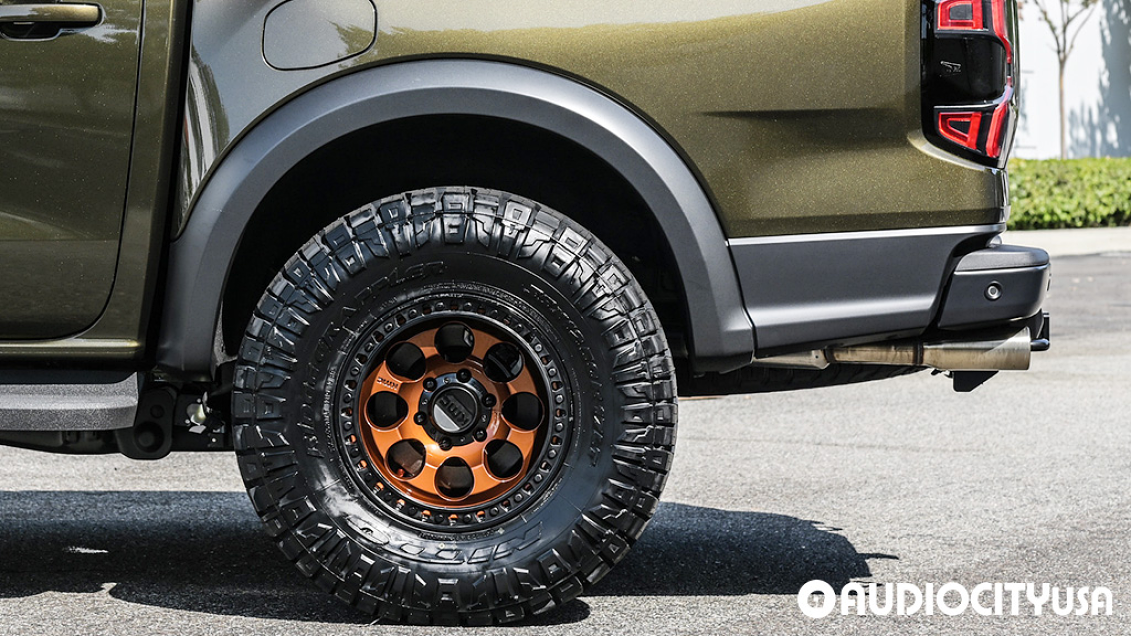 2024 Ford Ranger on 17" KMC Wheels KM550 Riot SBL Custom Root Beer ...