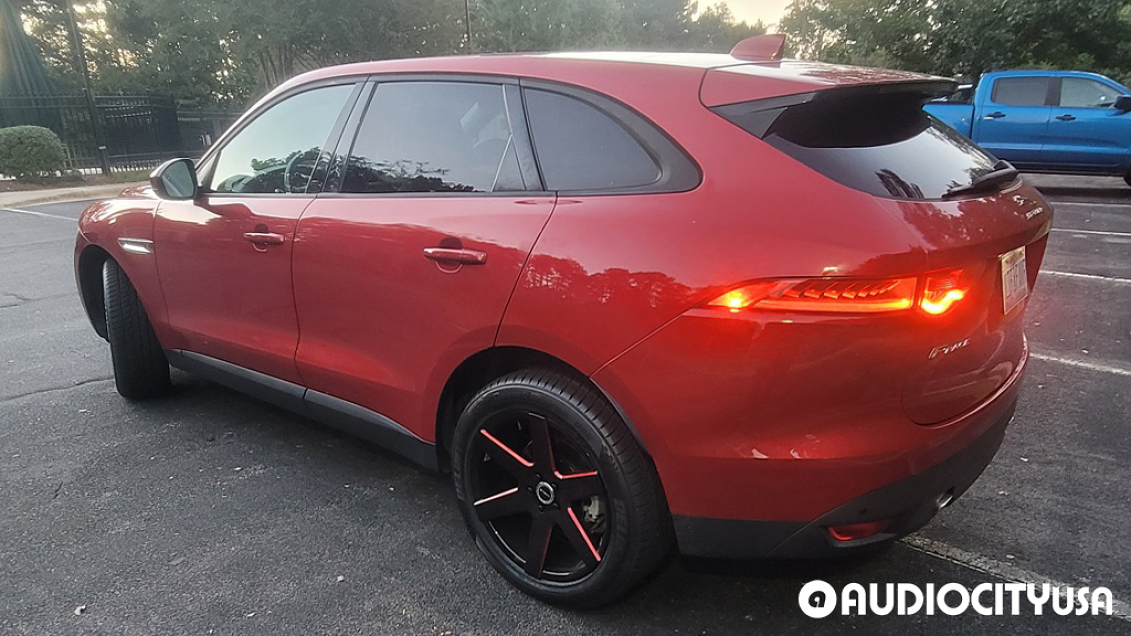 2018 Jaguar F-Pace on 20" Strada Wheels Coda Gloss Black Milled Edge ...