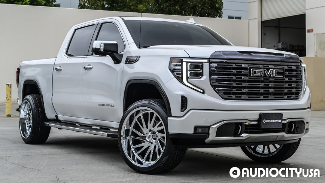 2023 GMC Sierra 1500 on 24" Moto Metal Wheels MO811 Combat Chrome ...