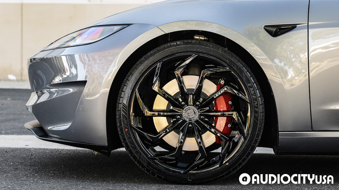 2024 Tesla Model 3 on 20" Lexani Wheels Static Gloss Black | Gallery ...