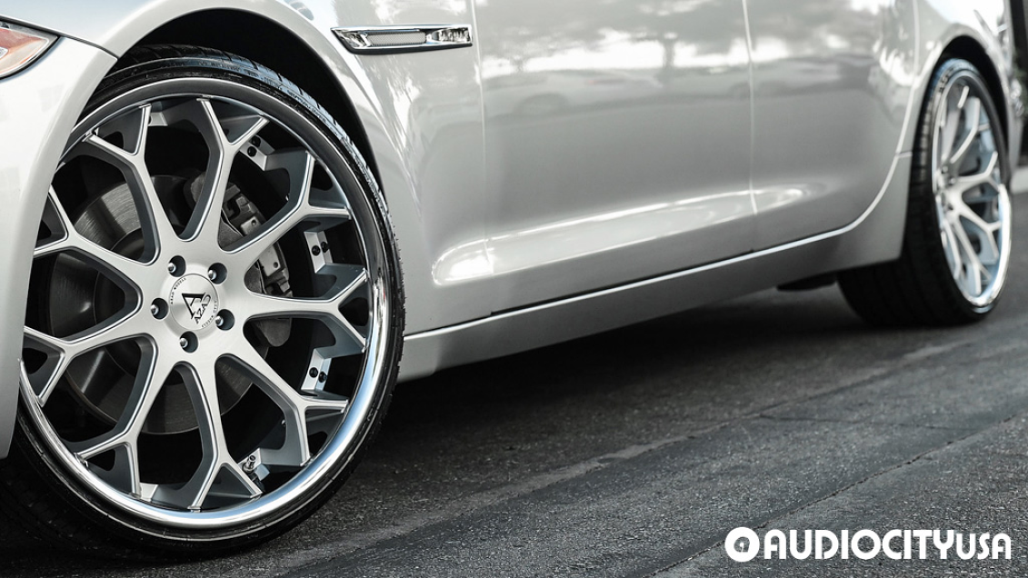 2011 Jaguar XJ on 22" AZAD Wheels AZ99 Silver with Chrome SS Lip ...