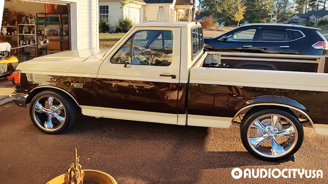 1987 Ford F-150 on 20" Ridler Wheels 695 Chrome | Gallery | AudioCityUSA
