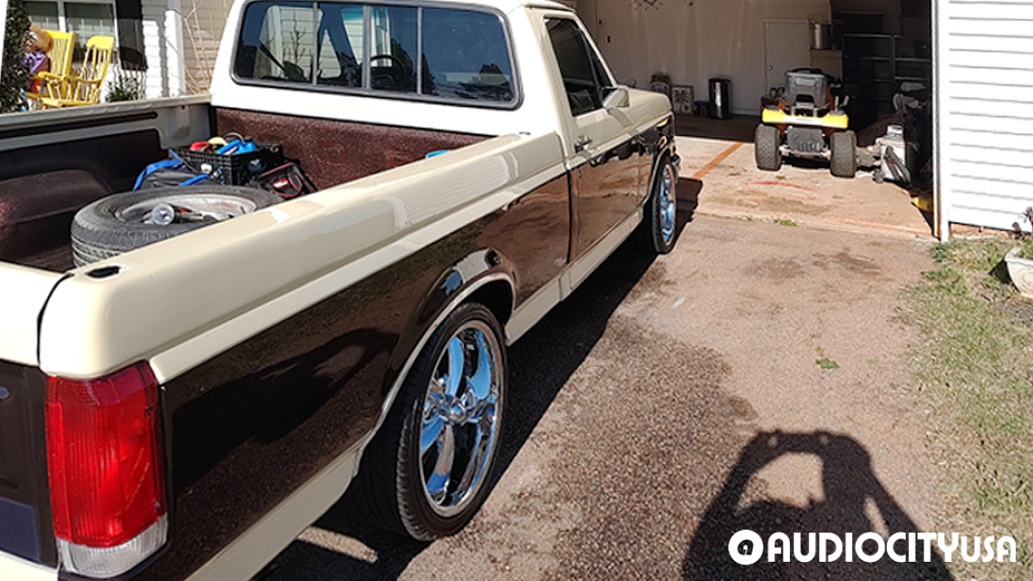 1987 Ford F-150 on 20" Ridler Wheels 695 Chrome | Gallery | AudioCityUSA