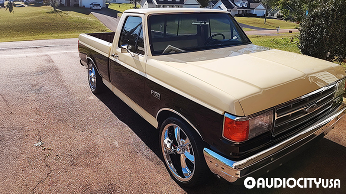 1987 Ford F-150 on 20" Ridler Wheels 695 Chrome | Gallery | AudioCityUSA
