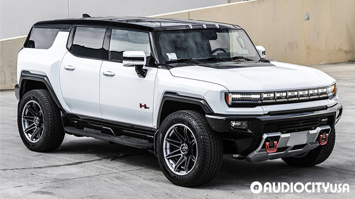 2025 GMC Hummer EV on 22" Fuel Wheels FC401 Brawl Gloss Black with ...