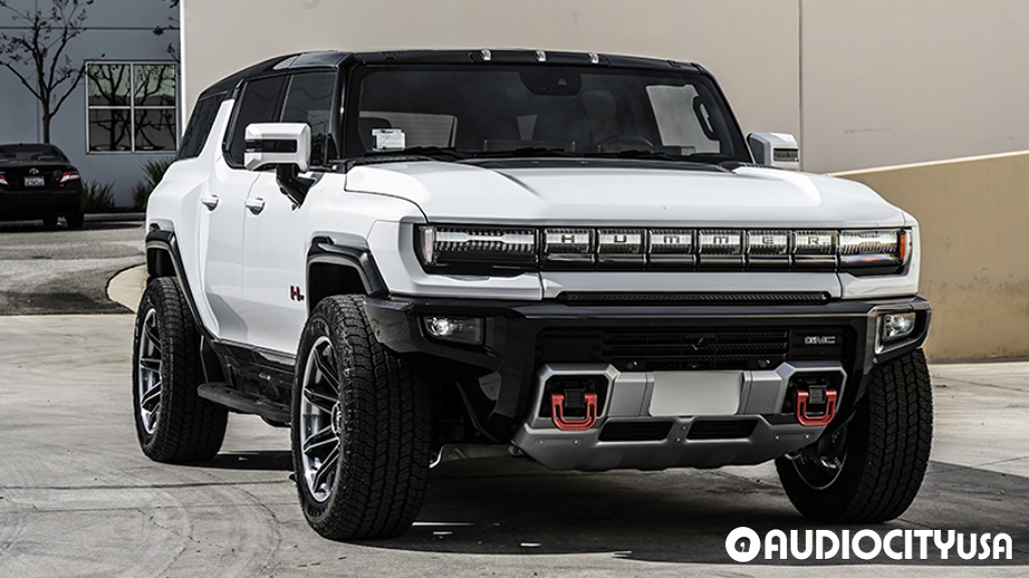 2025 GMC Hummer EV on 22" Fuel Wheels FC401 Brawl Gloss Black with ...