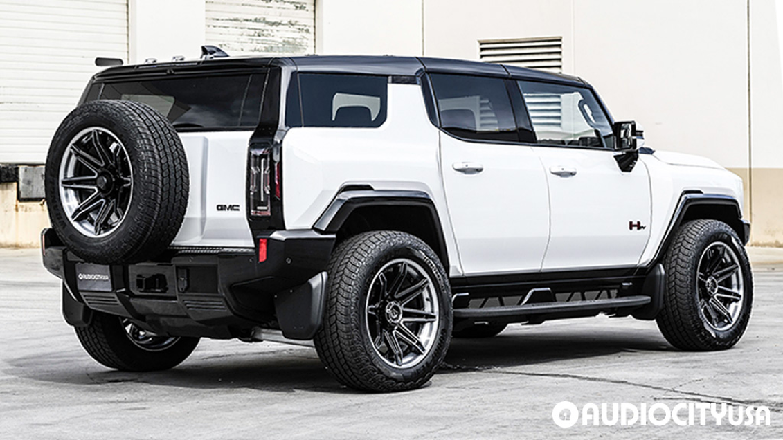 2025 GMC Hummer EV on 22" Fuel Wheels FC401 Brawl Gloss Black with ...