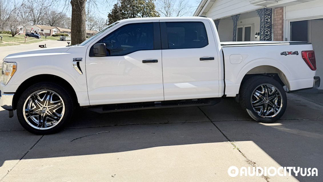 2021 Ford F-150 on 22" Diablo Wheels Elite Chrome with Black Inserts ...