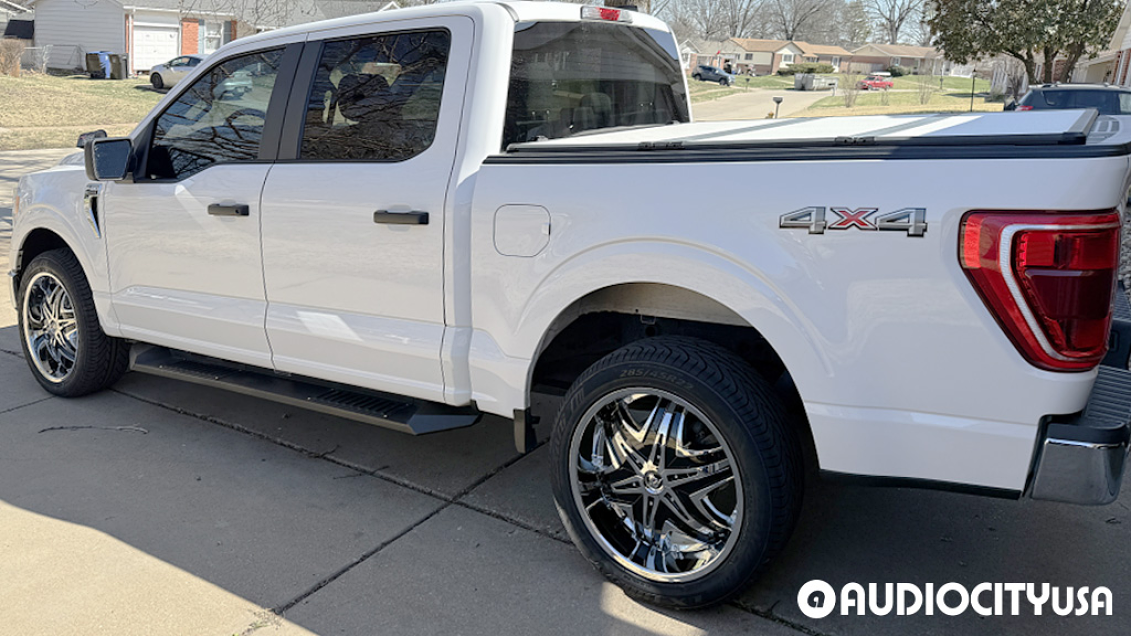 2021 Ford F-150 on 22" Diablo Wheels Elite Chrome with Black Inserts ...
