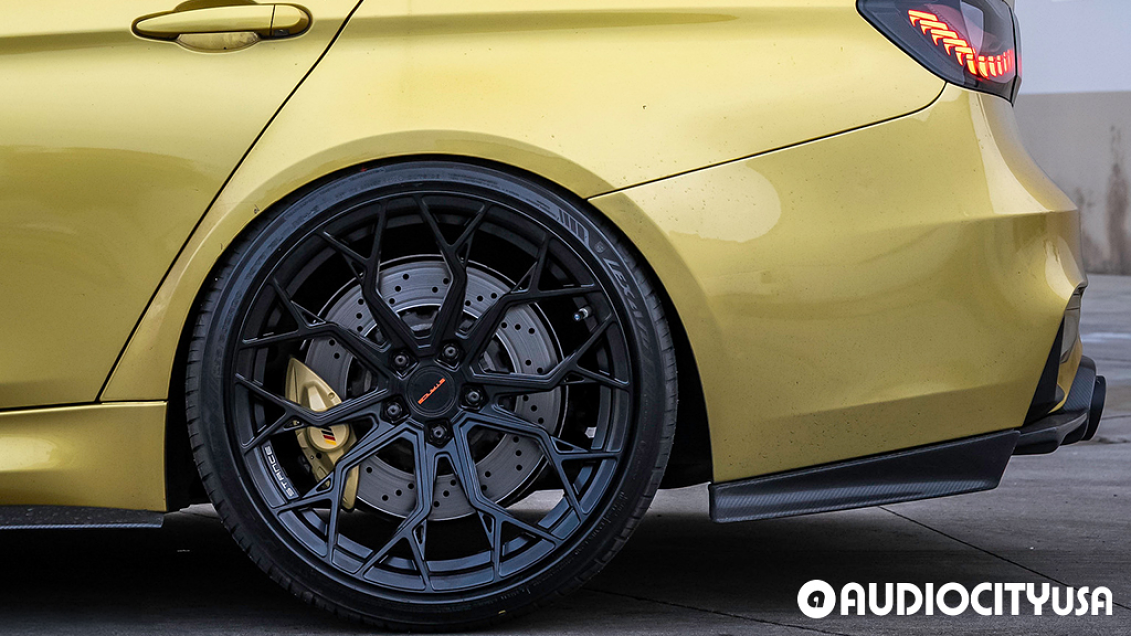 2016 BMW M3 on 20" Stance Wheels SF10 Matte Black | Gallery | AudioCityUSA