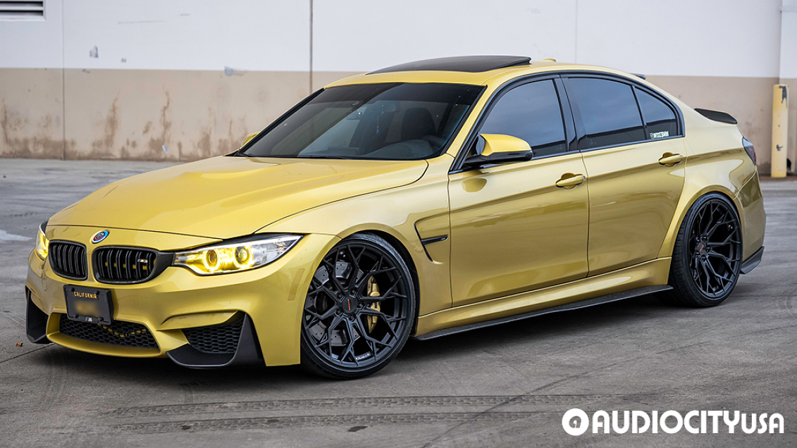 2016 BMW M3 on 20" Stance Wheels SF10 Matte Black | Gallery | AudioCityUSA