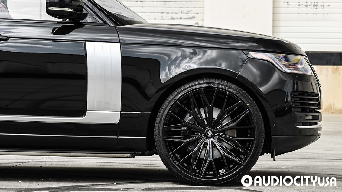 2021 Land Rover Range Rover on 24" Lexani Wheels Aries HD Gloss Black ...
