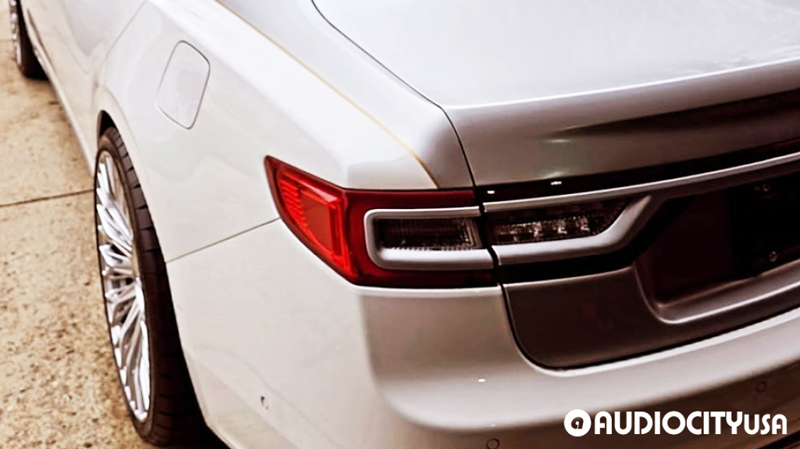 2018 Lincoln Continental on 22" Azad Wheels AZV03 Brushed Silver ...