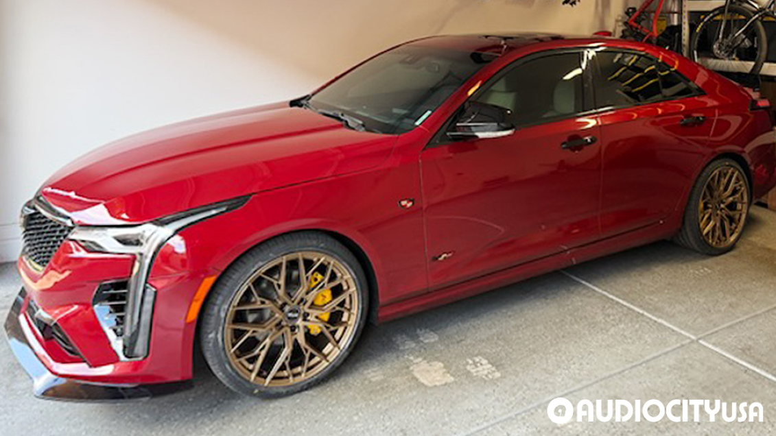 2021 Cadillac CT4 on 19" F1R Wheels FS3 Matte Bronze | Gallery | AudioCityUSA