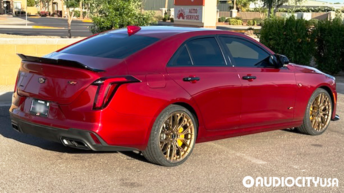 2021 Cadillac CT4 on 19" F1R Wheels FS3 Matte Bronze | Gallery | AudioCityUSA