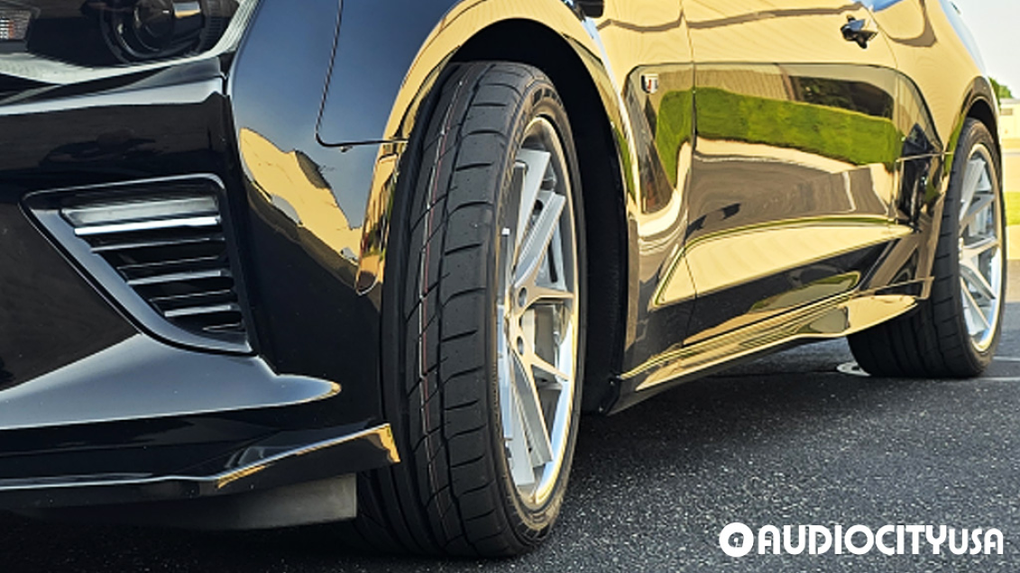 2017 Chevrolet Camaro SS on 20" Ferrada Wheels FR2 Silver Machined with ...