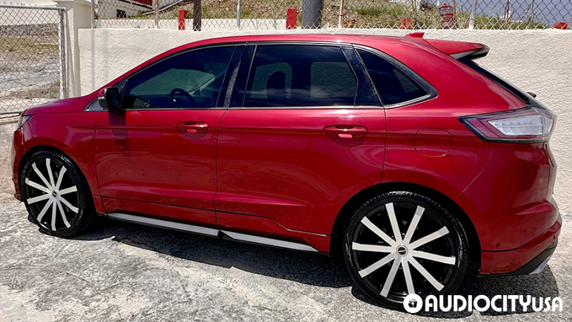 2016 Ford Edge on 22" Strada Wheels Gabbia Gloss Black Machined ...