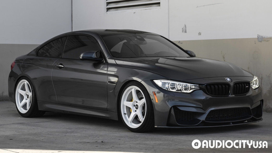 2017 BMW M4 on 19" ESR Wheels AP5C Gloss White | Gallery | AudioCityUSA