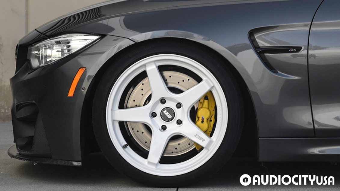 2017 BMW M4 on 19" ESR Wheels AP5C Gloss White | Gallery | AudioCityUSA
